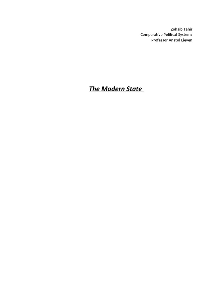Characteristics of the Modern State | PDF | Sovereignty | Legitimacy ...