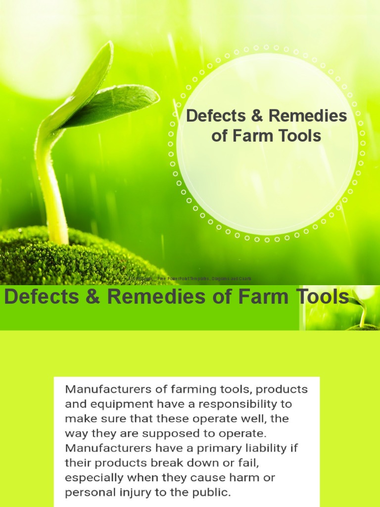 Defects Remedies of Farm Tools | PDF