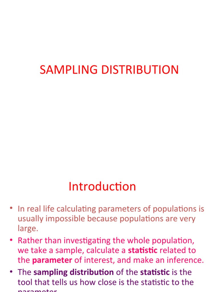 6.sampling Distribution | PDF | Mean | Scientific Theories