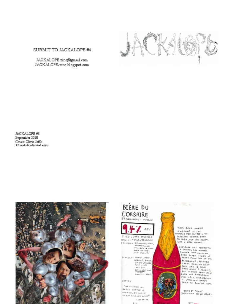Submit To Jackalope #4: Jackalope #3 September 2010 Cover: Olivia Jaffe ...