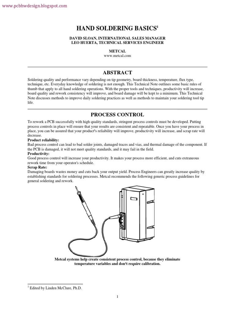 Hand Soldering Basics: Tips for Improving Process Control, Temperature ...