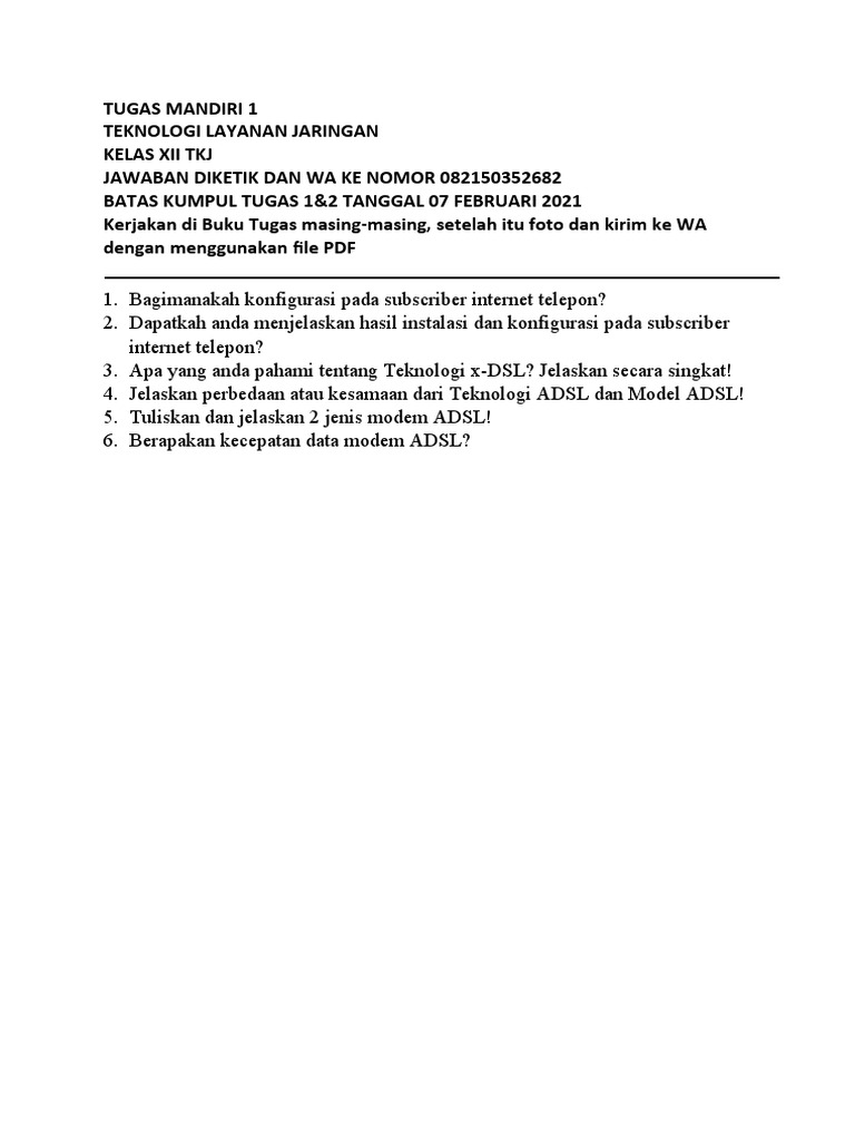 Tugas Mandiri 1 TLJ | PDF