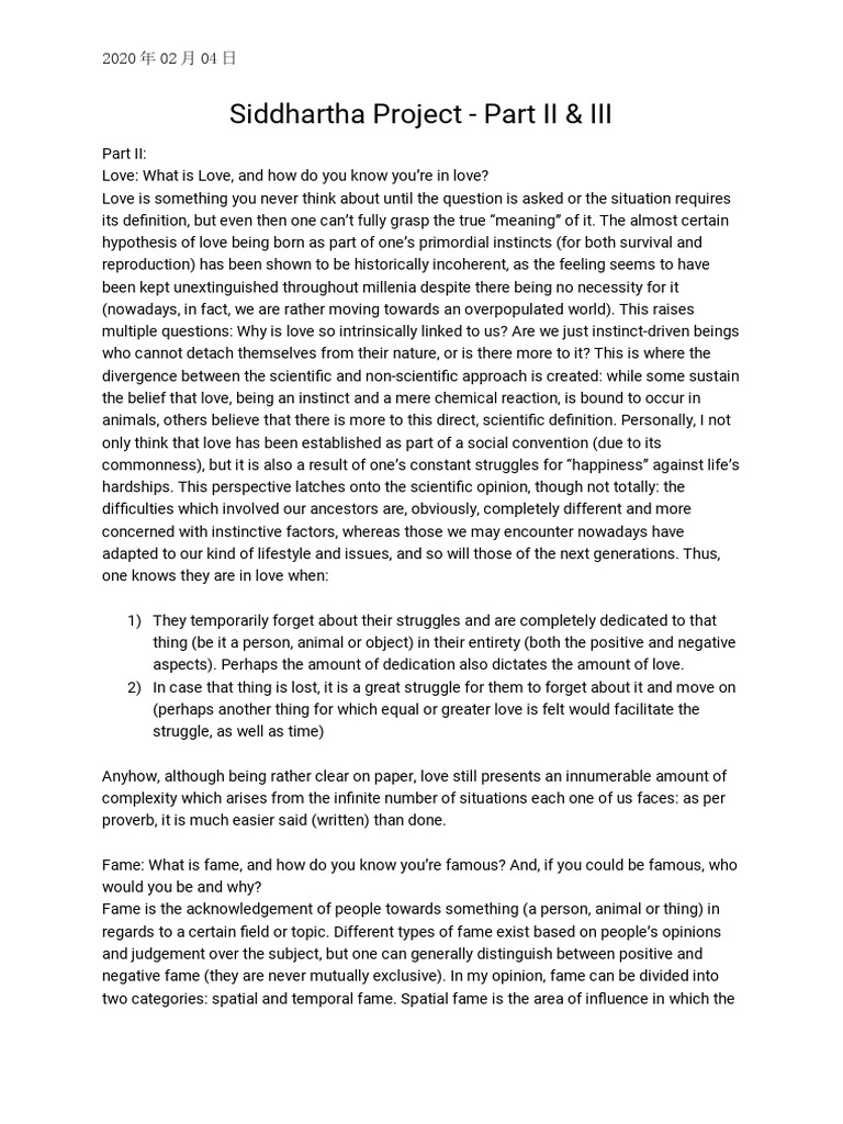 Literature - Siddhartha Project | PDF | Human Nature | Psychological ...