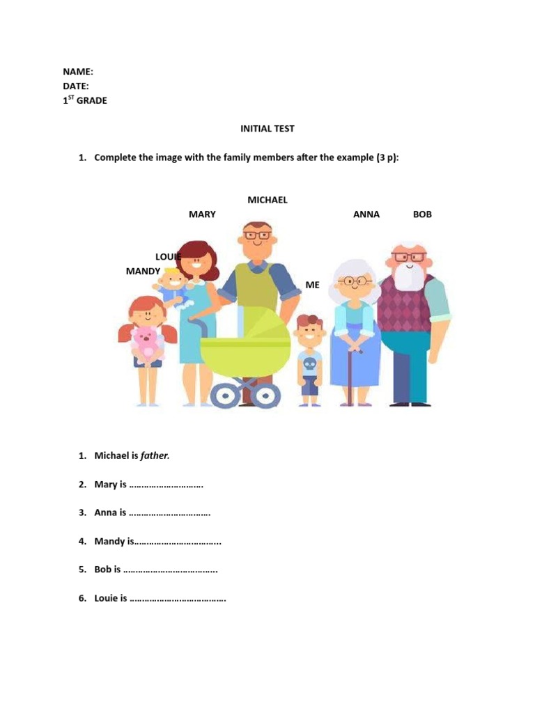 Initial Test 1st Grade | PDF