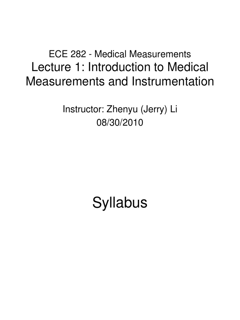Ece 282 Lec 1 Pdf Accuracy And Precision P Value 7001