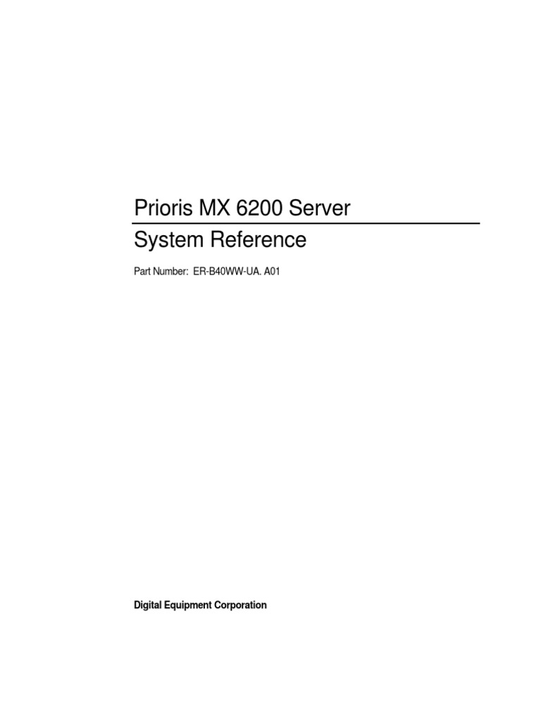 DEC MX6200 Prioris Sys Ref | PDF | Electromagnetic Interference ...
