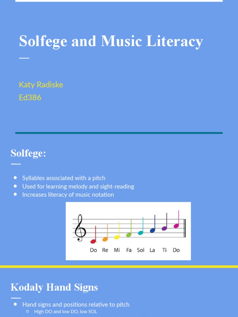 Enhancing Music Literacy with Solfege | PDF | Foreign Language Studies ...