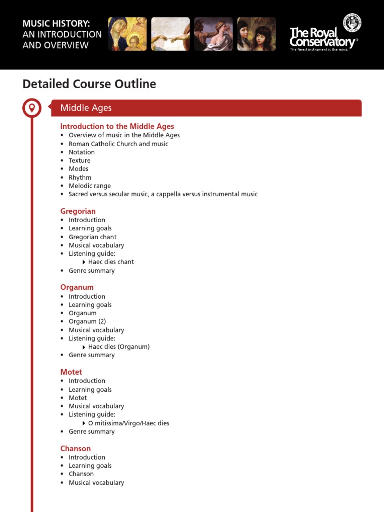 Music History Course Overview | PDF | The Marriage Of Figaro | Musical ...