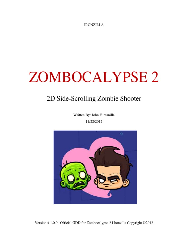 Zombocalypse 2: 2D Side-Scrolling Zombie Shooter | PDF | Ammunition | Rifle