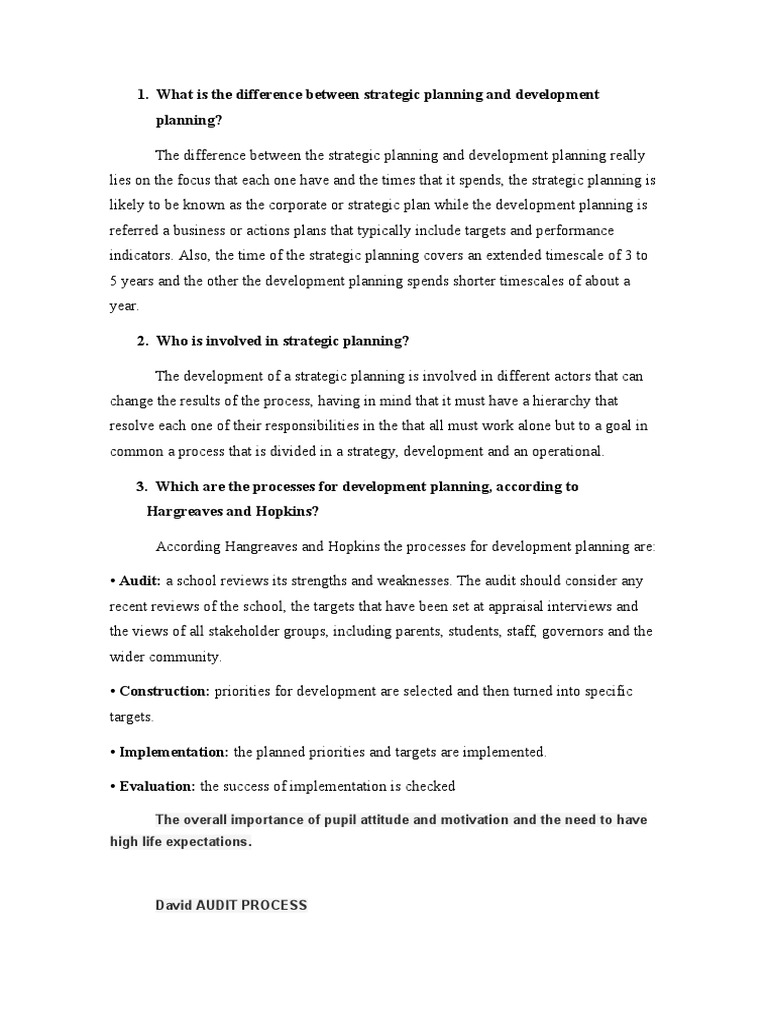 What Is The Difference Between Strategic Planning and Development ...