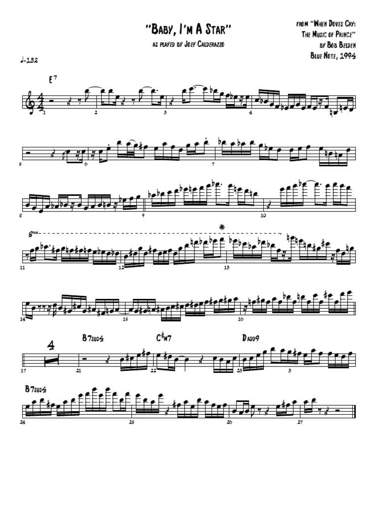 Transcription Baby Im A Star Joey Calderazzo | PDF | Échecs | Jeux et ...