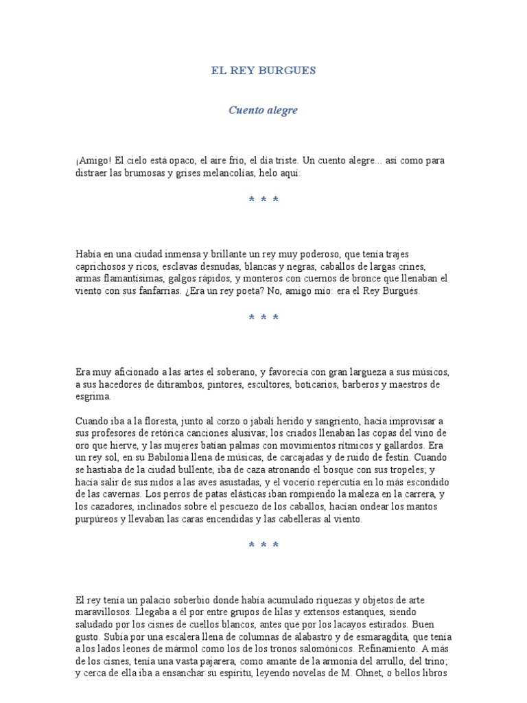 El Rey Burgues | PDF | Naturaleza