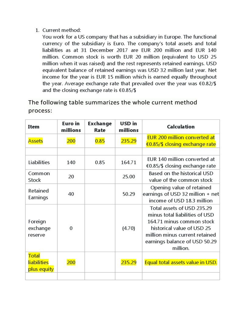Exposure | PDF | Exchange Rate | Retained Earnings