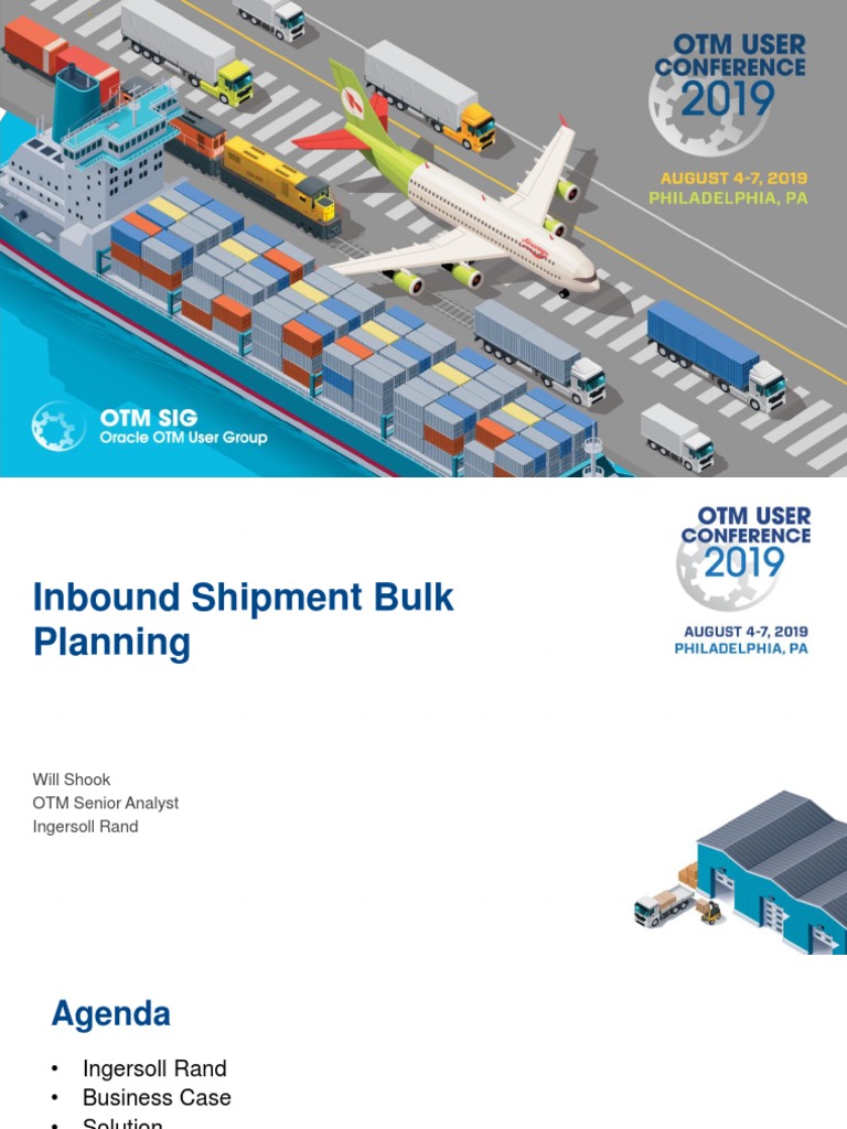 Inbound Shipment Bulk Planning Overview | PDF | Cargo | Computer Science