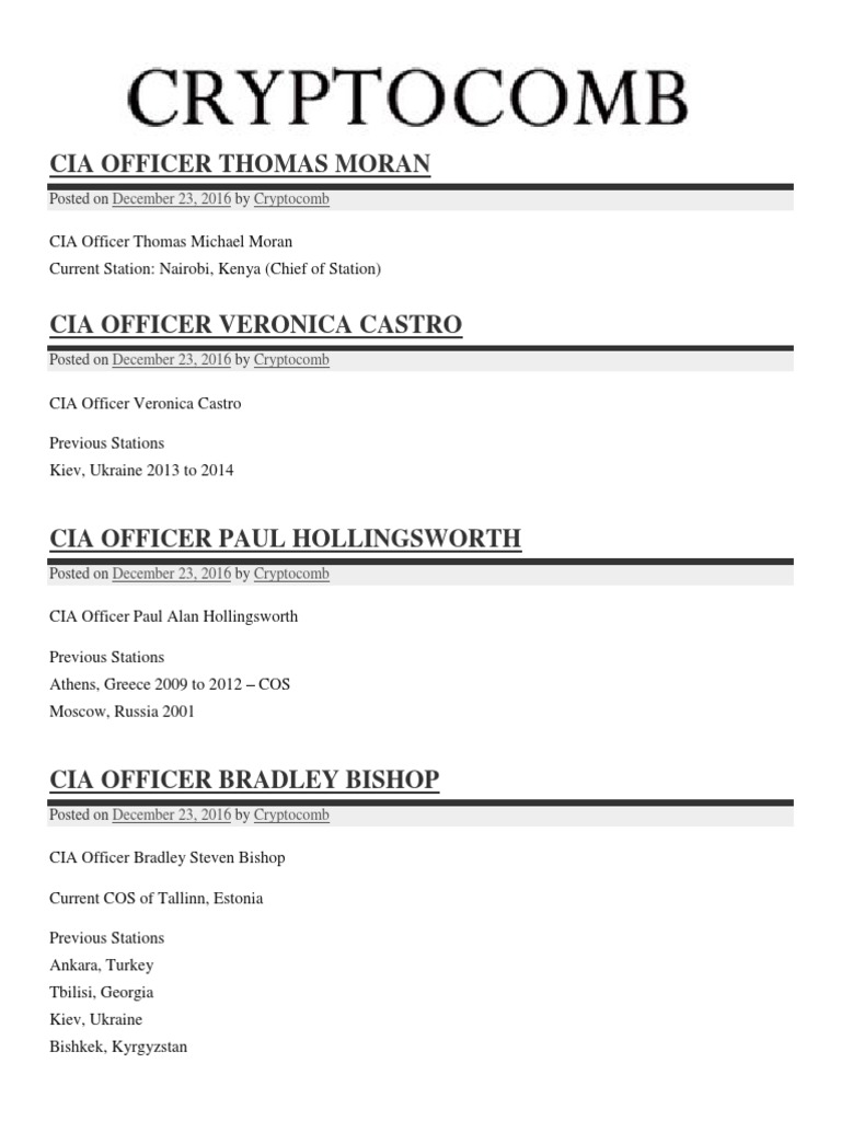 CIA Diplomatic Officers | PDF | Diplomatic Rank | Central Intelligence ...