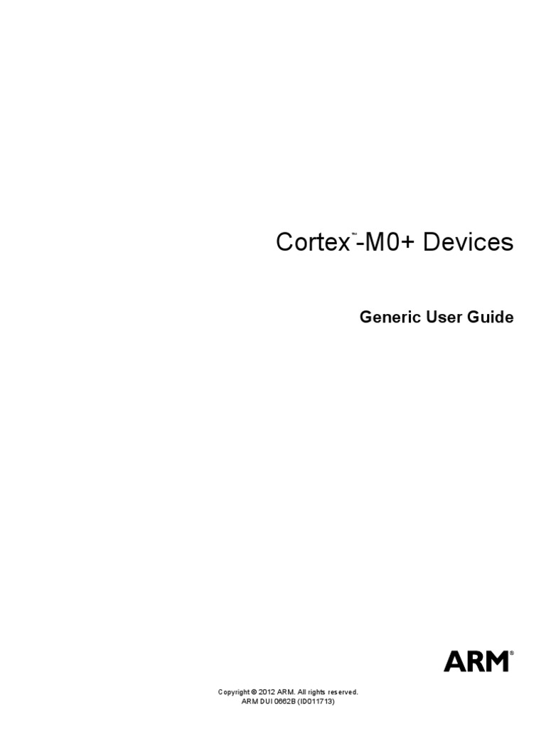 Cortex - M0+ Devices: Generic User Guide | PDF | Arm Architecture | Central Processing Unit