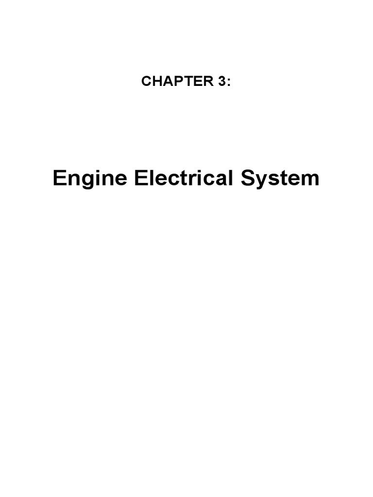 03-Engine Electrical System | PDF | Ignition System | Electric Generator