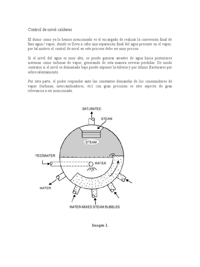 Control De Nivel Calderas Pdf Caldera Sistema De Control