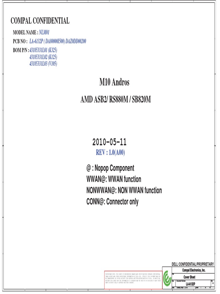 Compal LA-6132P Engineering Document | PDF | Computer Standards ...