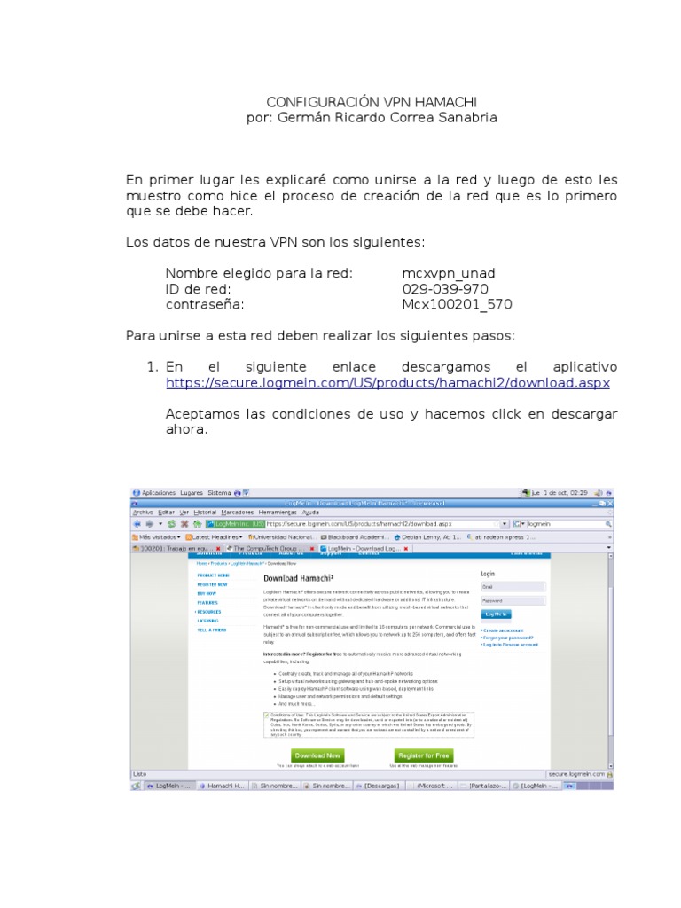 Manual VPN Hamachi | PDF