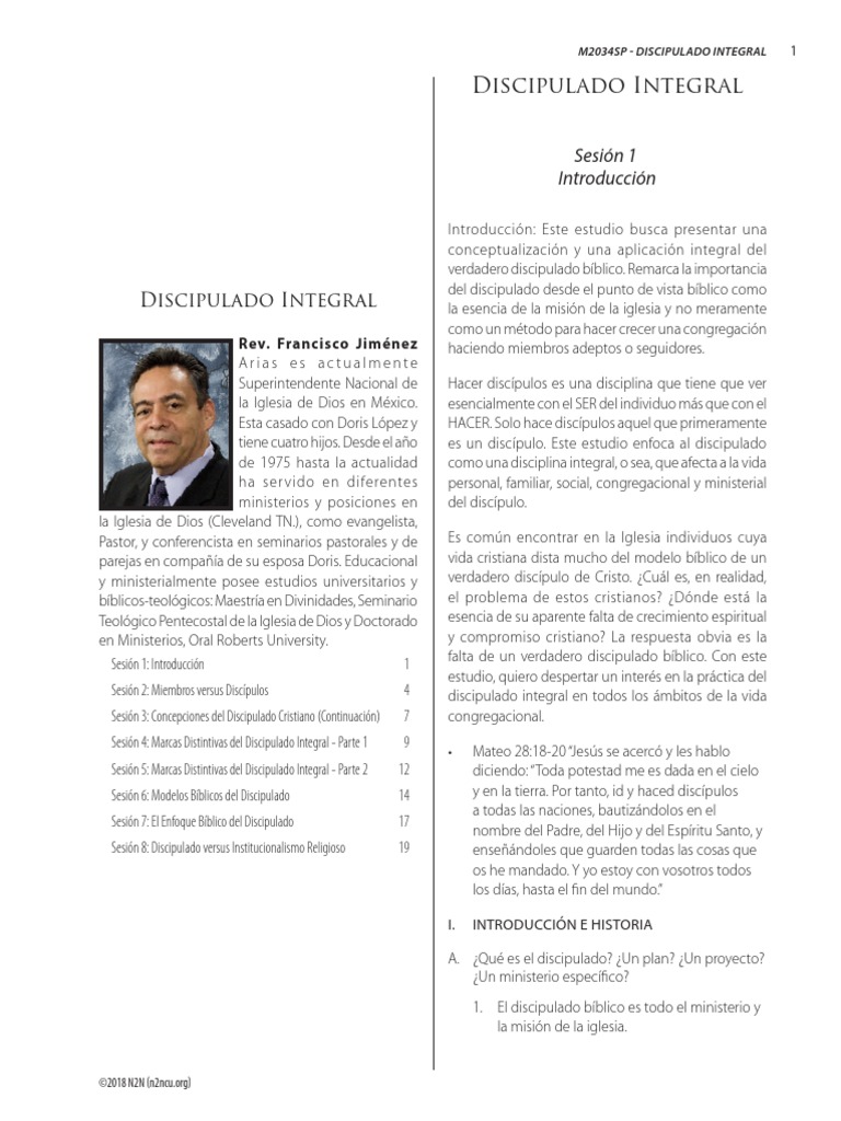 02 34 Discipulado Integral Notas | PDF | Jesús | Cristo (título)