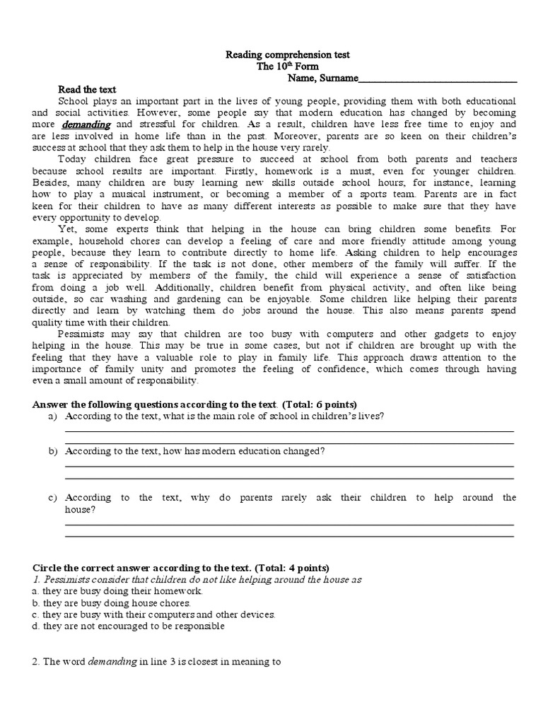 Answer The Following Questions According To The Text. (Total: 6 Points ...