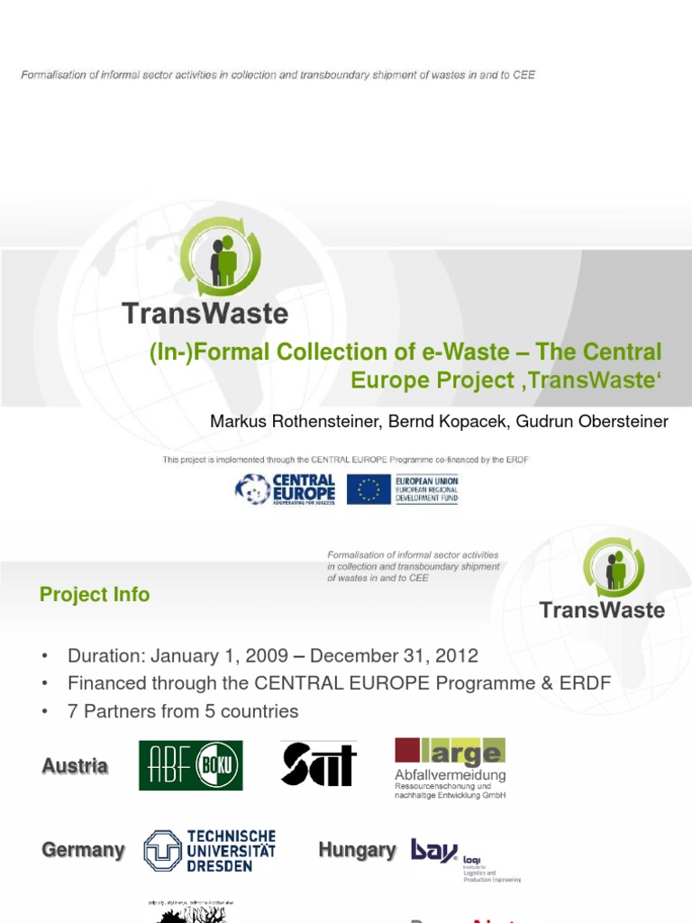 (In-) Formal Collection of E-Waste - The Central Europe Project ...