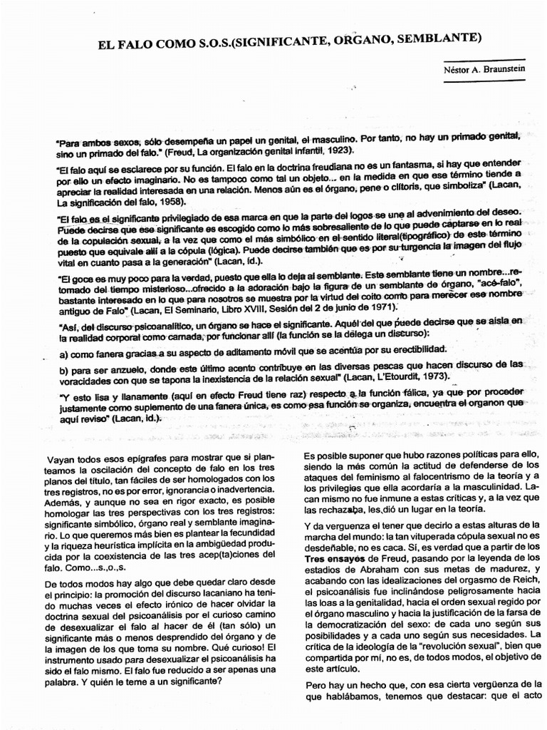 El Falo Como SOS | PDF