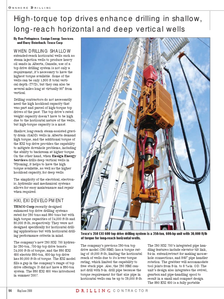 Ensign DC May08 Tesco | PDF | Drilling Rig | Industries