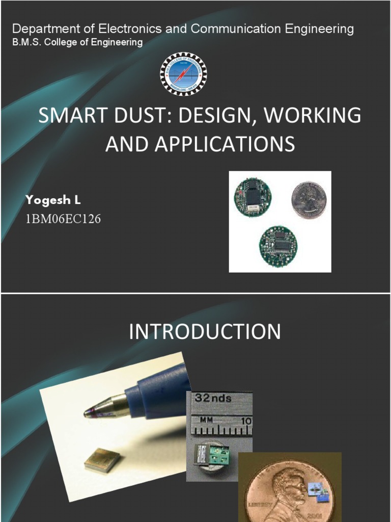 Smart Dust: Design, Working and Applications: Department of Electronics ...