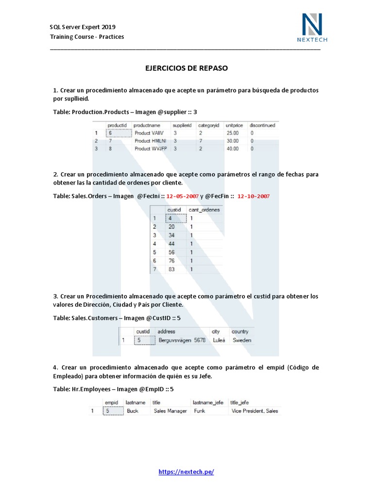 Ejercicio SQL 2016 | PDF | Informática