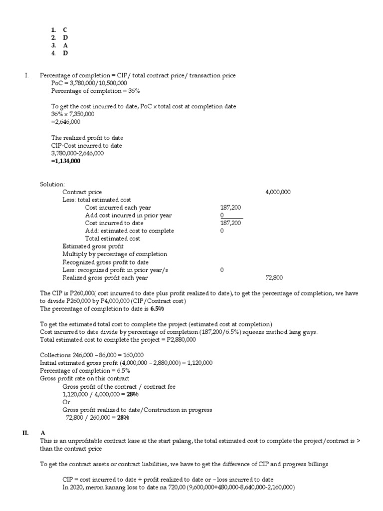 Solution For Construction Accounting | PDF | Cost | Financial Services