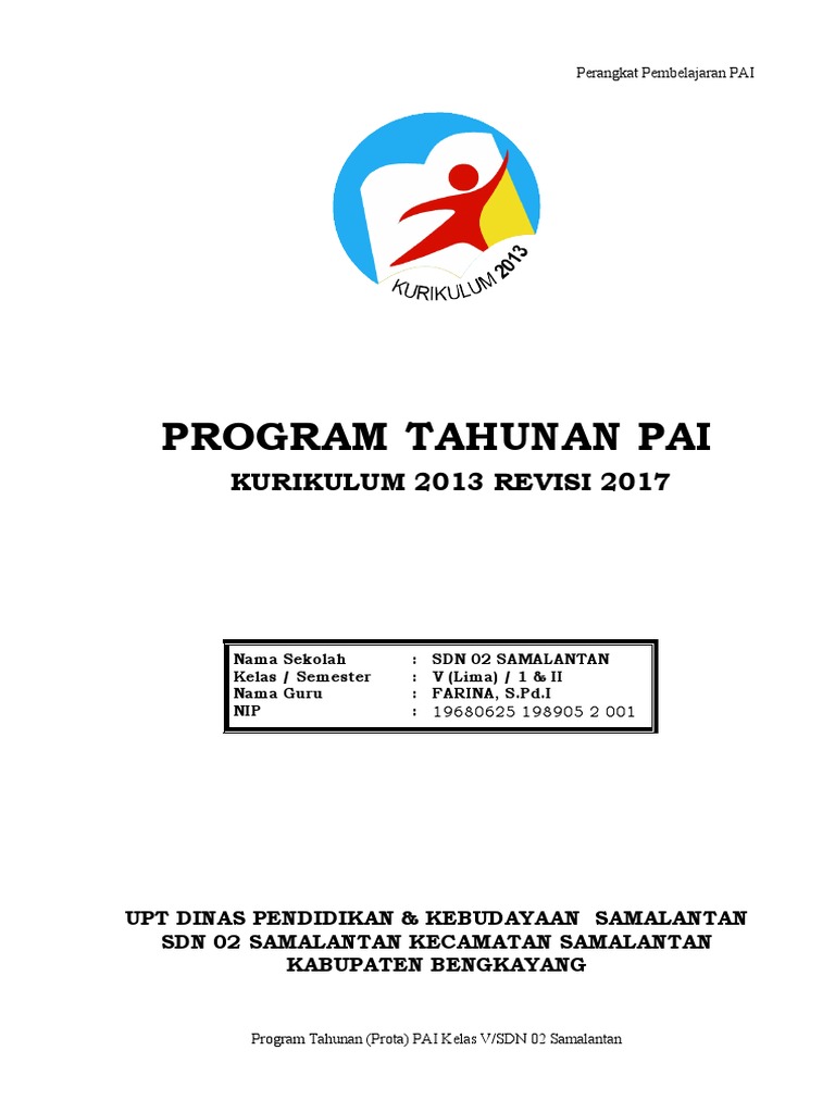 Program Tahunan Kelas 5 Pai | PDF