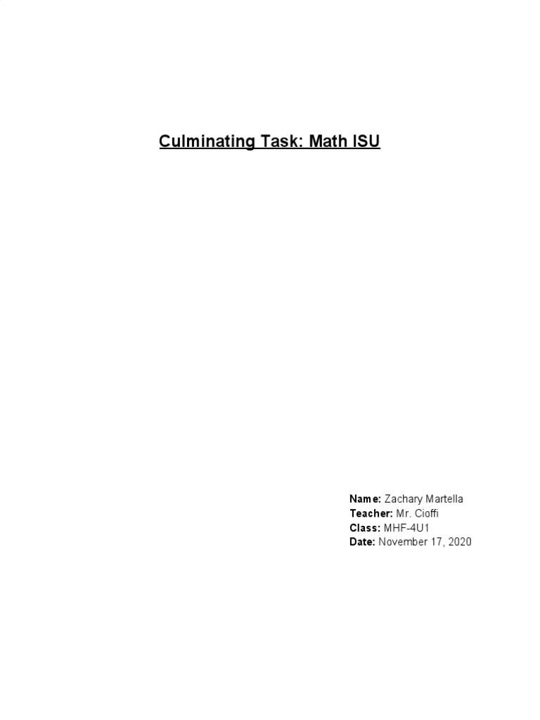 Culminating Task | PDF