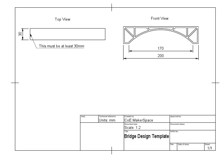Bridge Design Template Drawing | PDF