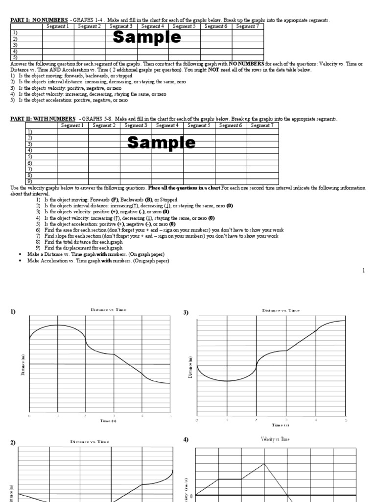 Graphing Motion Review | PDF | Velocity | Acceleration