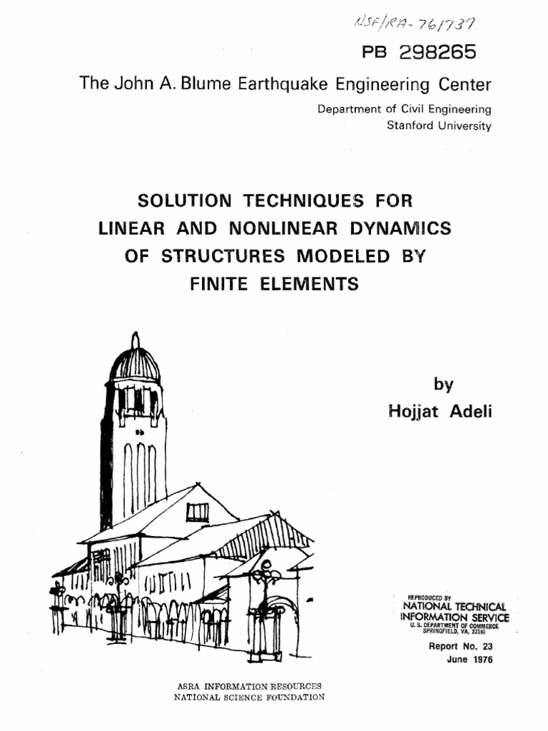 PB 298265 | Download Free PDF | Finite Element Method | Nonlinear System