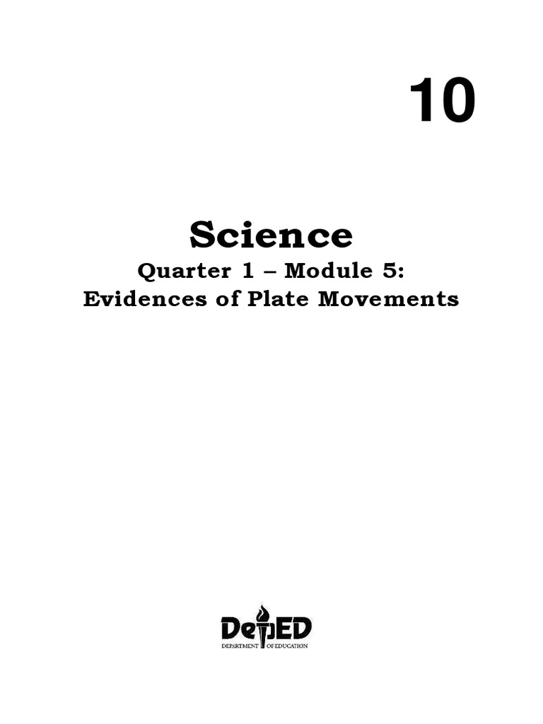 Science10 Q1 Mod5 Evidences of Plate Movements | PDF | Plate Tectonics ...