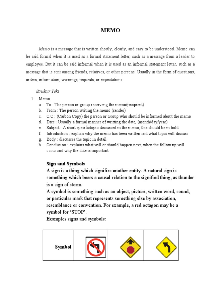 Understanding Memos and Symbols | PDF | Symbols