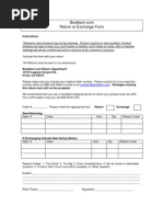 H&M Return Form | PDF