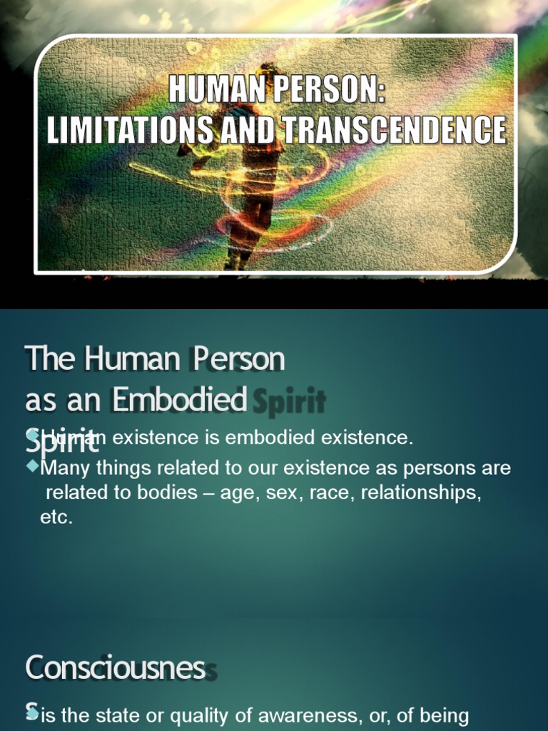 Lesson 3 - The Human Person As An Embodied Spirit | PDF | Time | Space