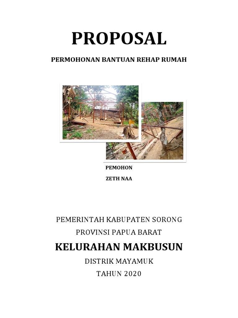 Proposal Permohonan Bantuan Rumah Tidak | PDF