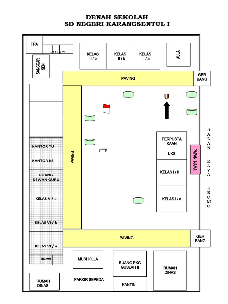 Denah Sekolah SD Negeri Karangsentul | PDF