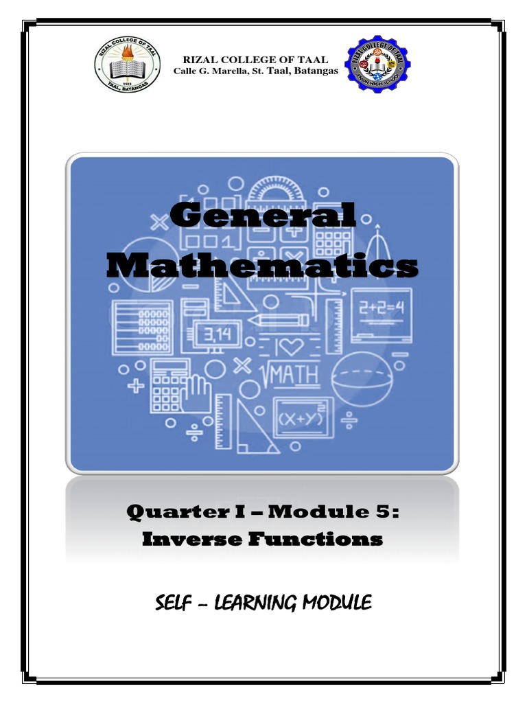 General Mathematics: Self - Learning Module | PDF | Function ...