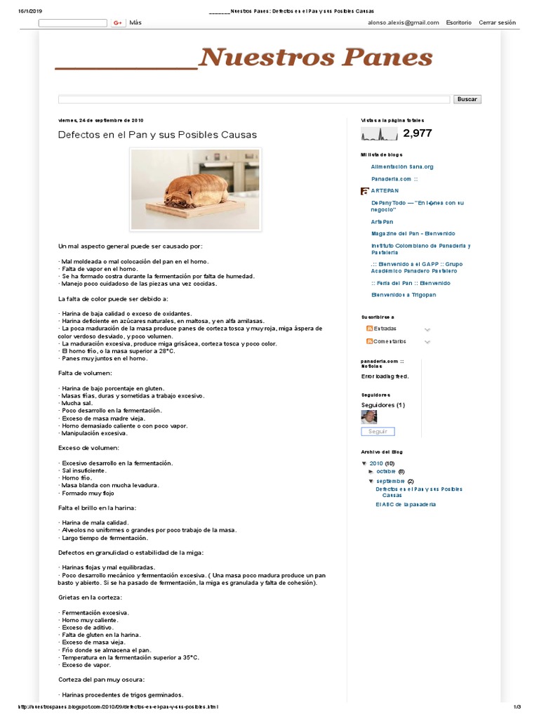 Defectos y Causas del Pan | PDF | De masa fermentada | Panes
