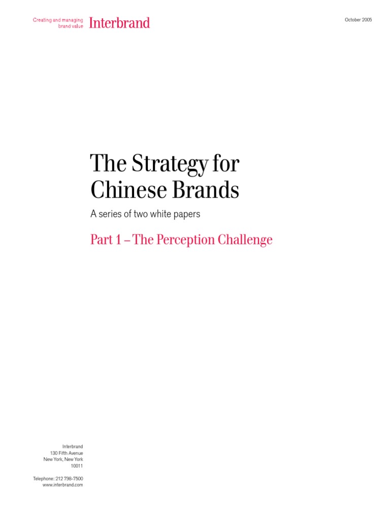Global Strategy for Chinese Brands | PDF | Lenovo | Brand