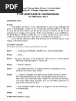 Thanksgiving Mass Script | PDF | Lord's Prayer | Eucharist