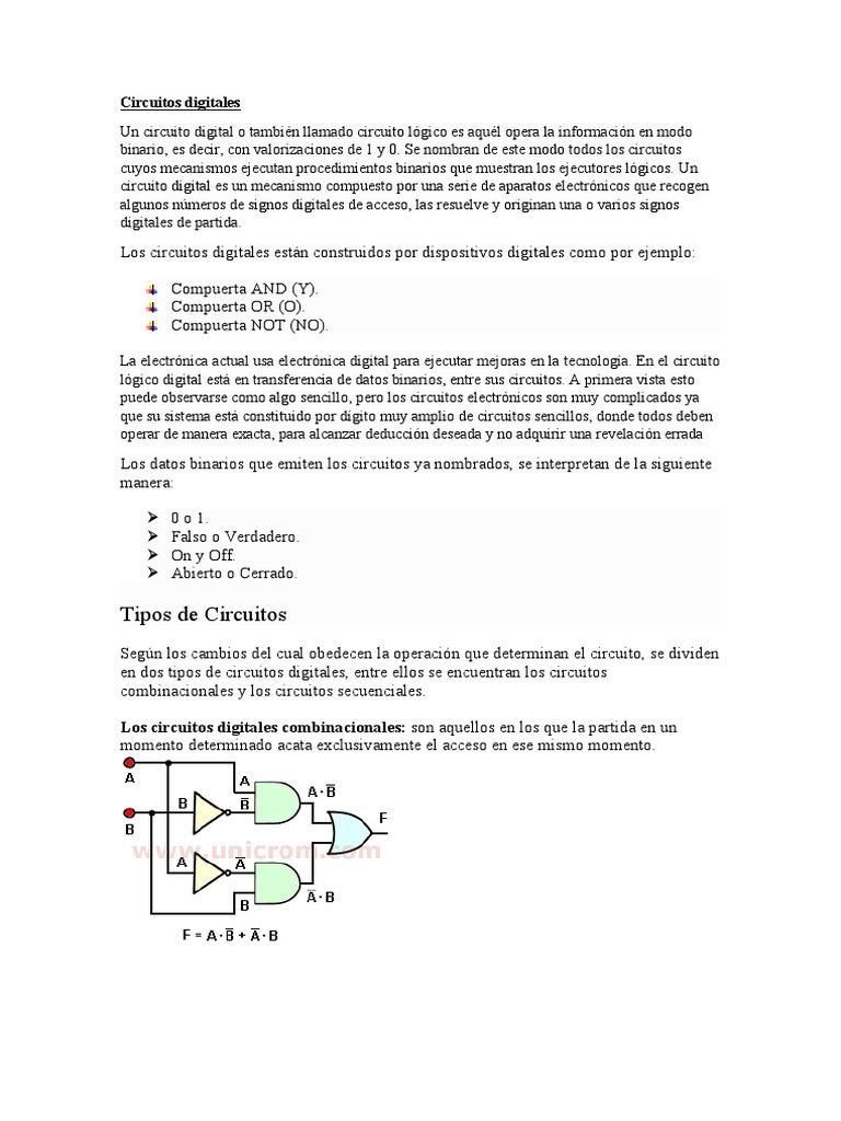Circuitos Digitales | PDF | Ciencias de la Computación | Informática