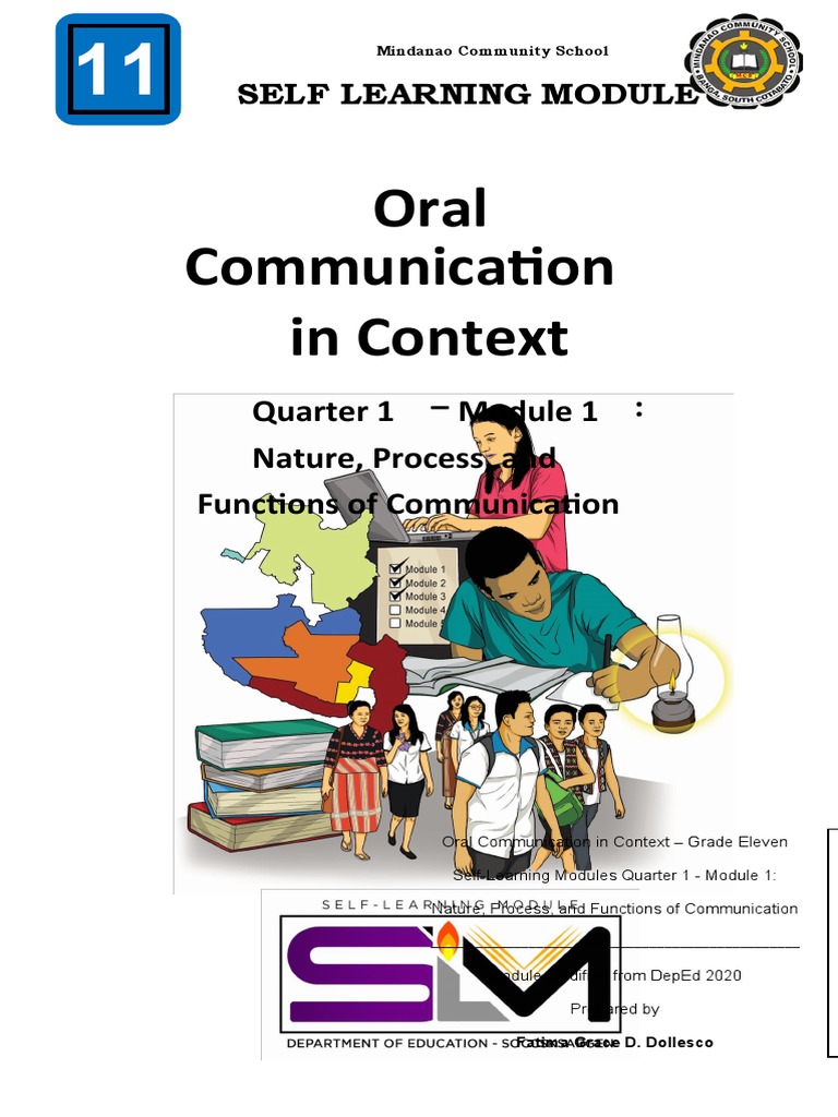 Oral Communication in Context: Quarter 1 - Nature, Process, and ...