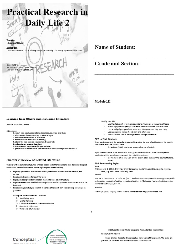 Practical Research in Daily Life 2 | PDF | Hypothesis | Questionnaire